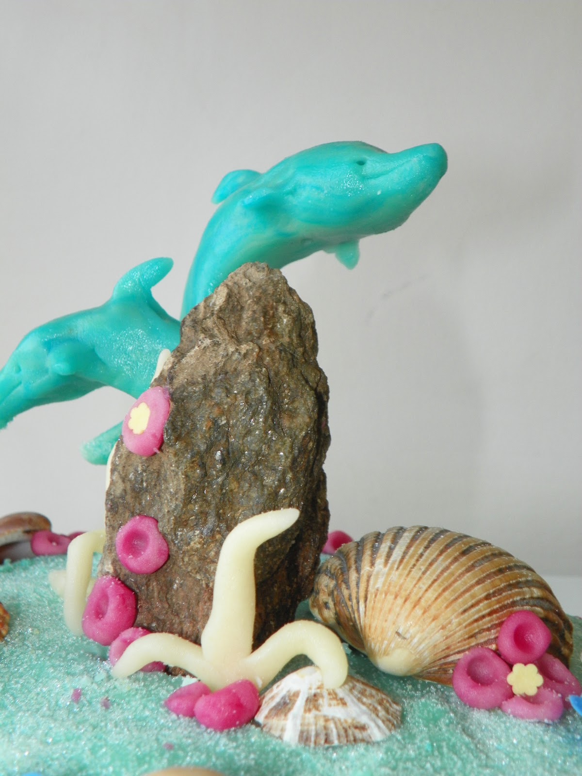 gâteau d'anniversaire : l'océan, dauphin