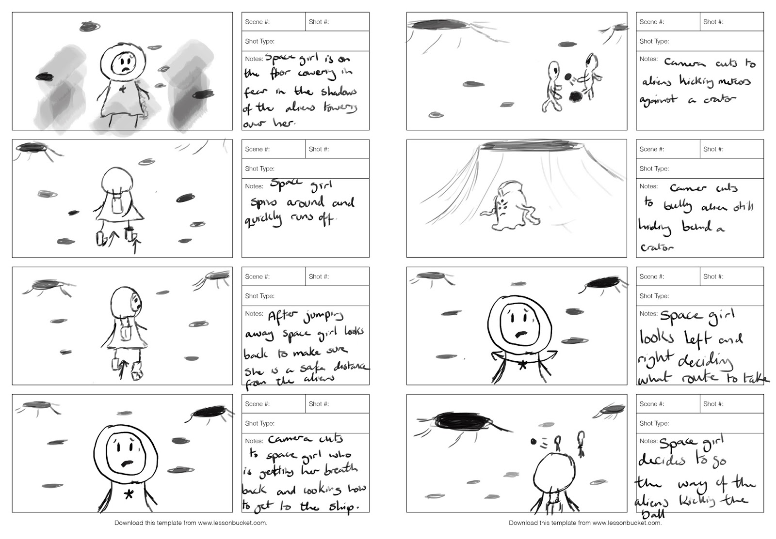 Ian Garling Animation: Narrative - Rough Story board