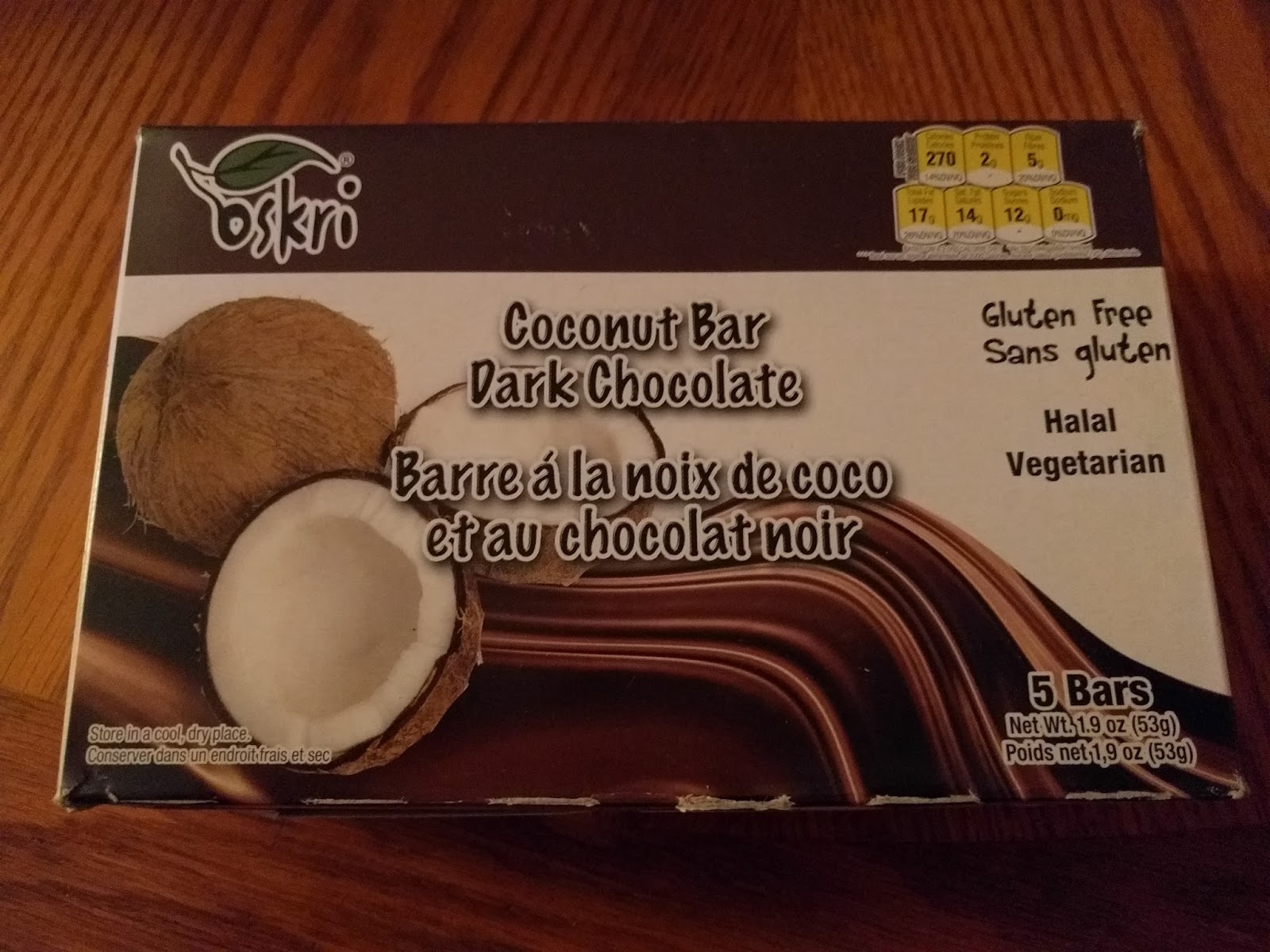 Christine's Corner: Oskri Dark Chocolate Coconut Bars