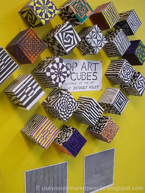 Use Your Coloured Pencils: Op Art Cubes