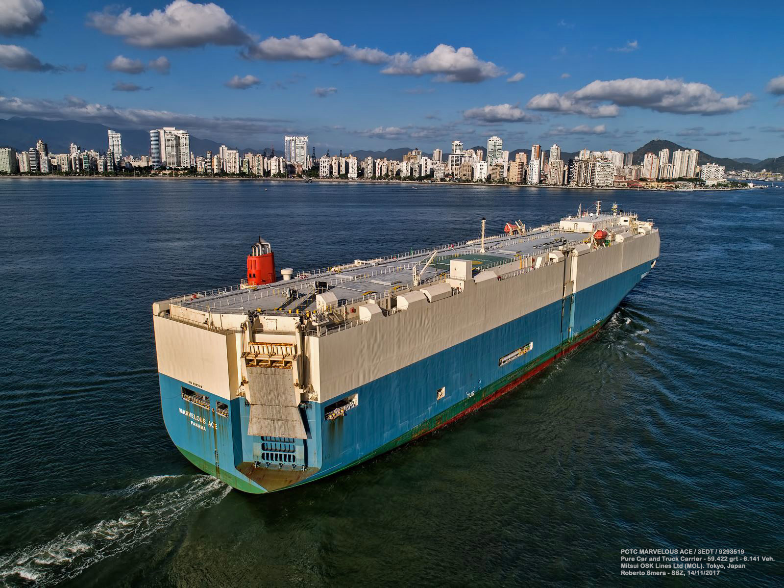 Santos Shiplovers: PCTC Marvelous Ace / 3EDT, Arriving Santos from Vigo, Spain, bound to TEV ...