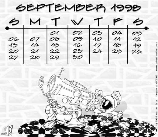 September 1998 B&W Calendar