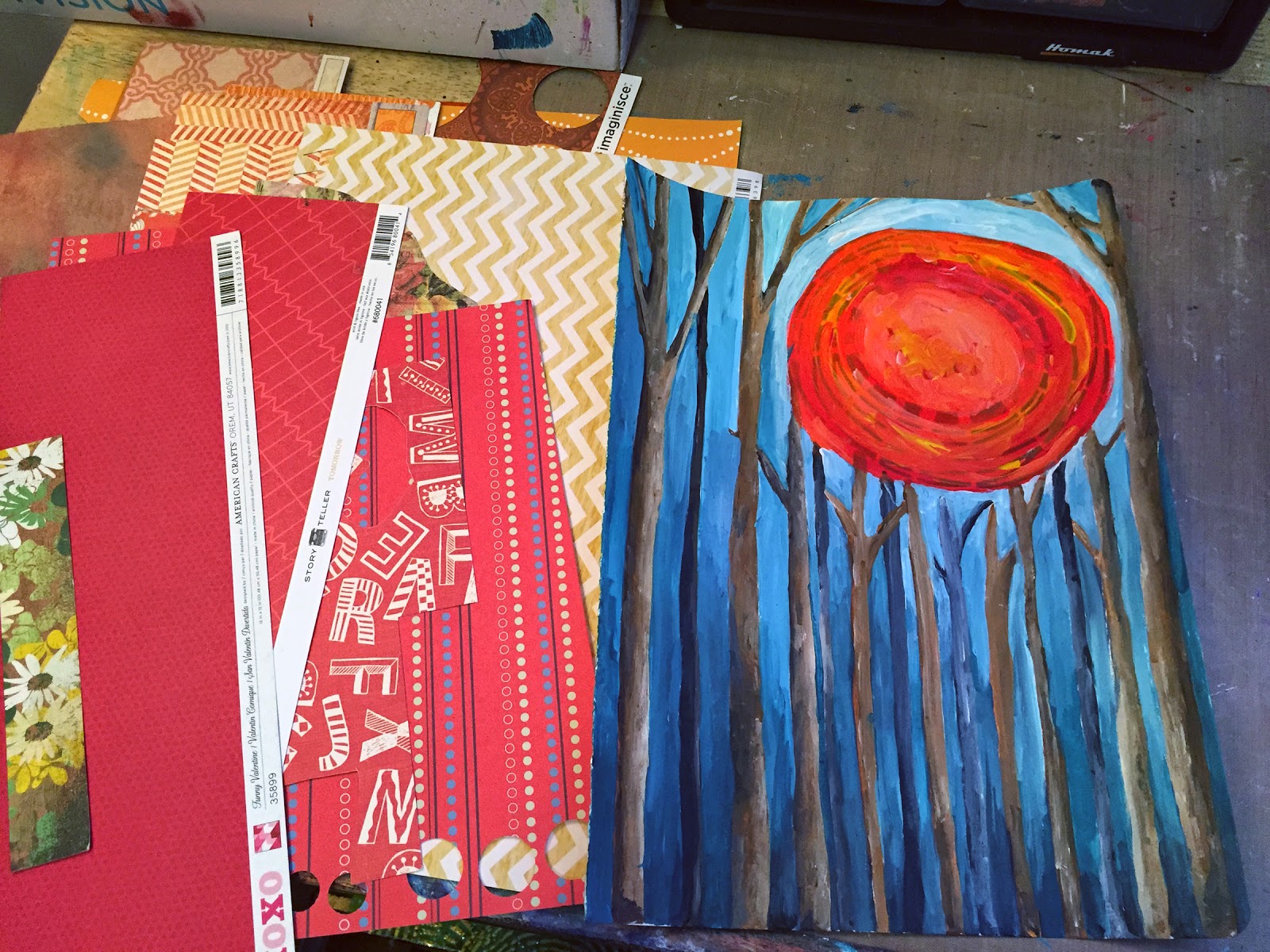 StencilGirl Talk: Paint and Paper Collage From a Stencil