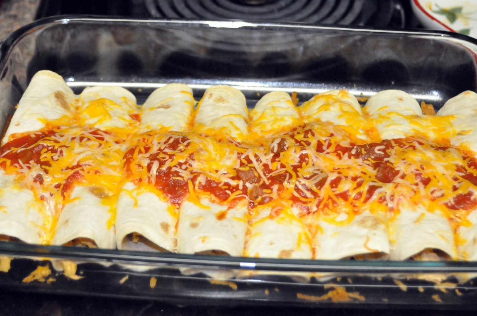 Carie's Cooking Corner!: Fiesta Chicken Enchiladas