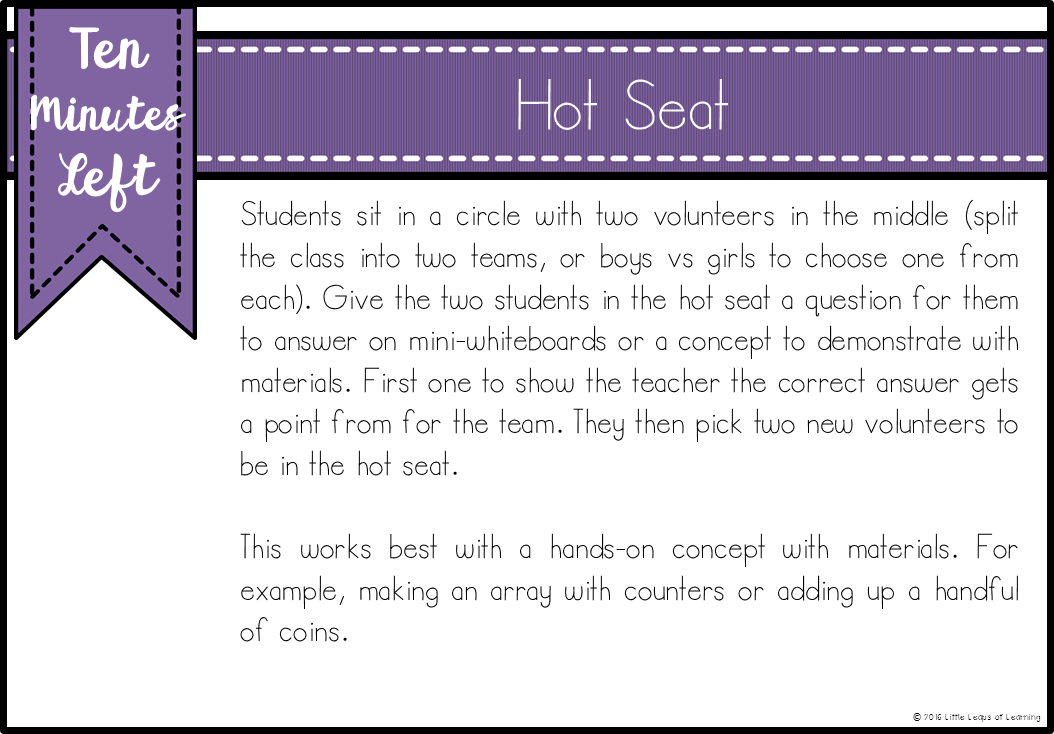 Little Leaps of Learning: Powerful ways to end a lesson... even with no ...