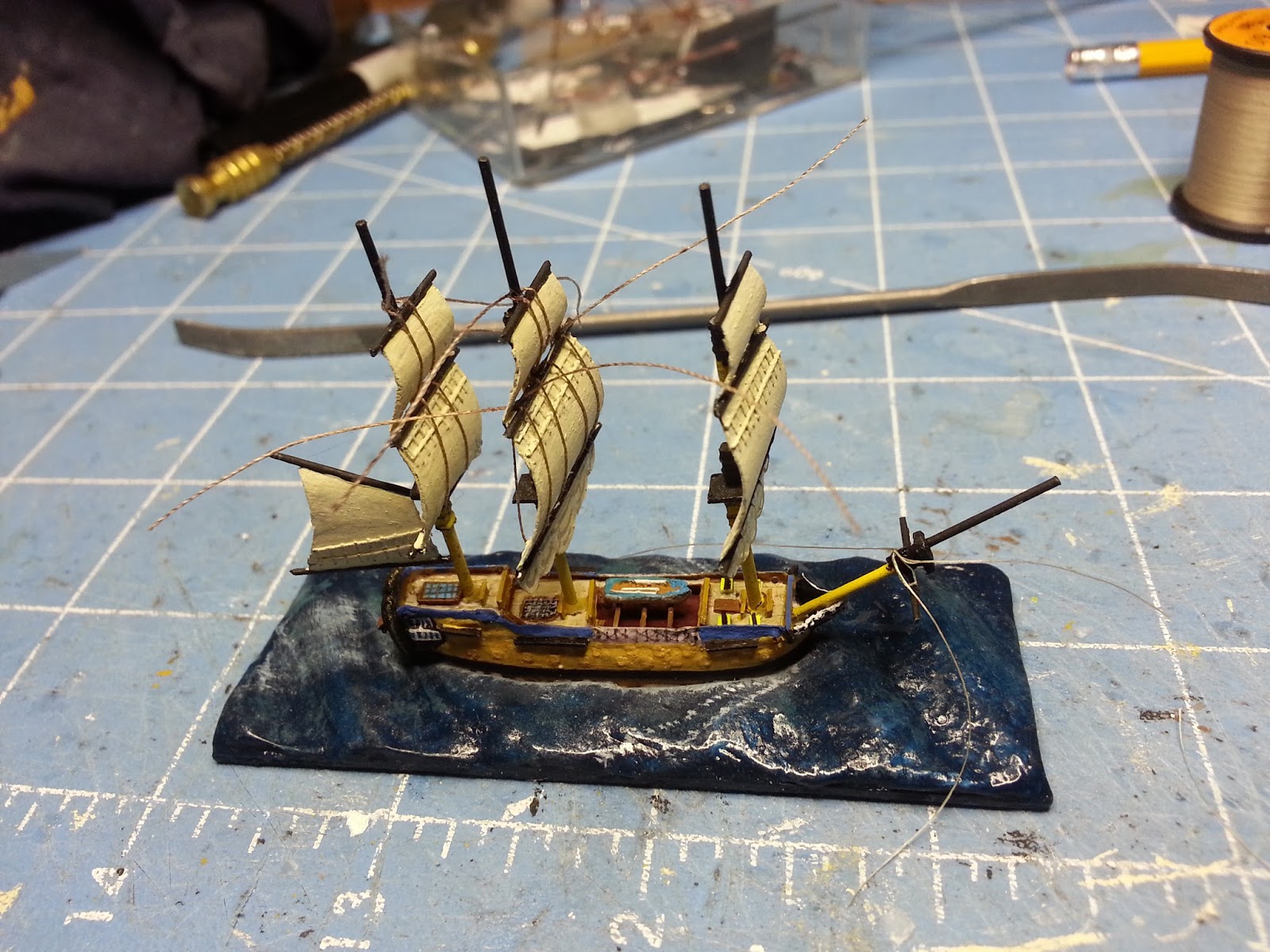 A Miniatures Hobby Room: Making Sails for Wargaming Ship Models