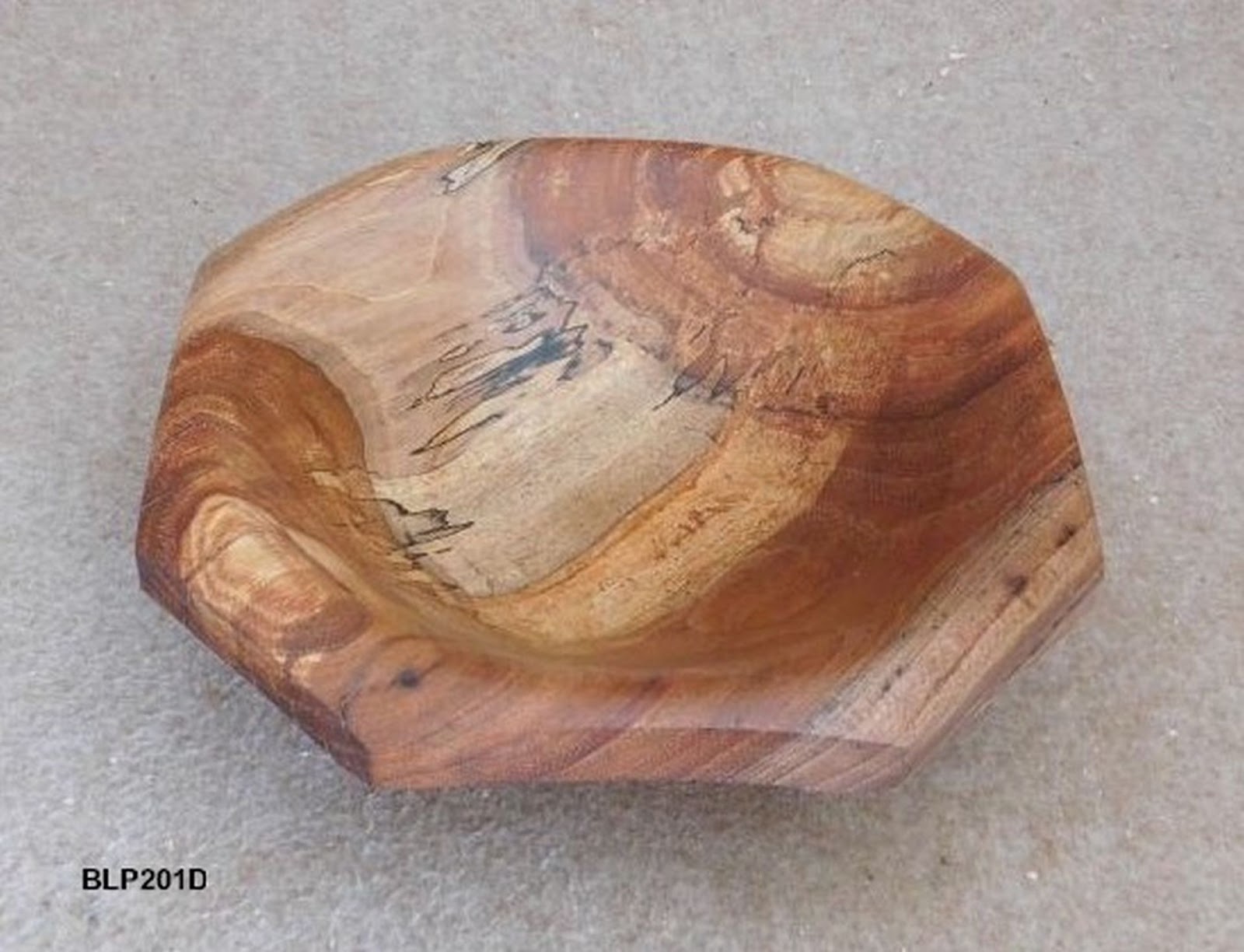 Dave Hoskins: Spalted 8 Sided Pecan Wood Bowl