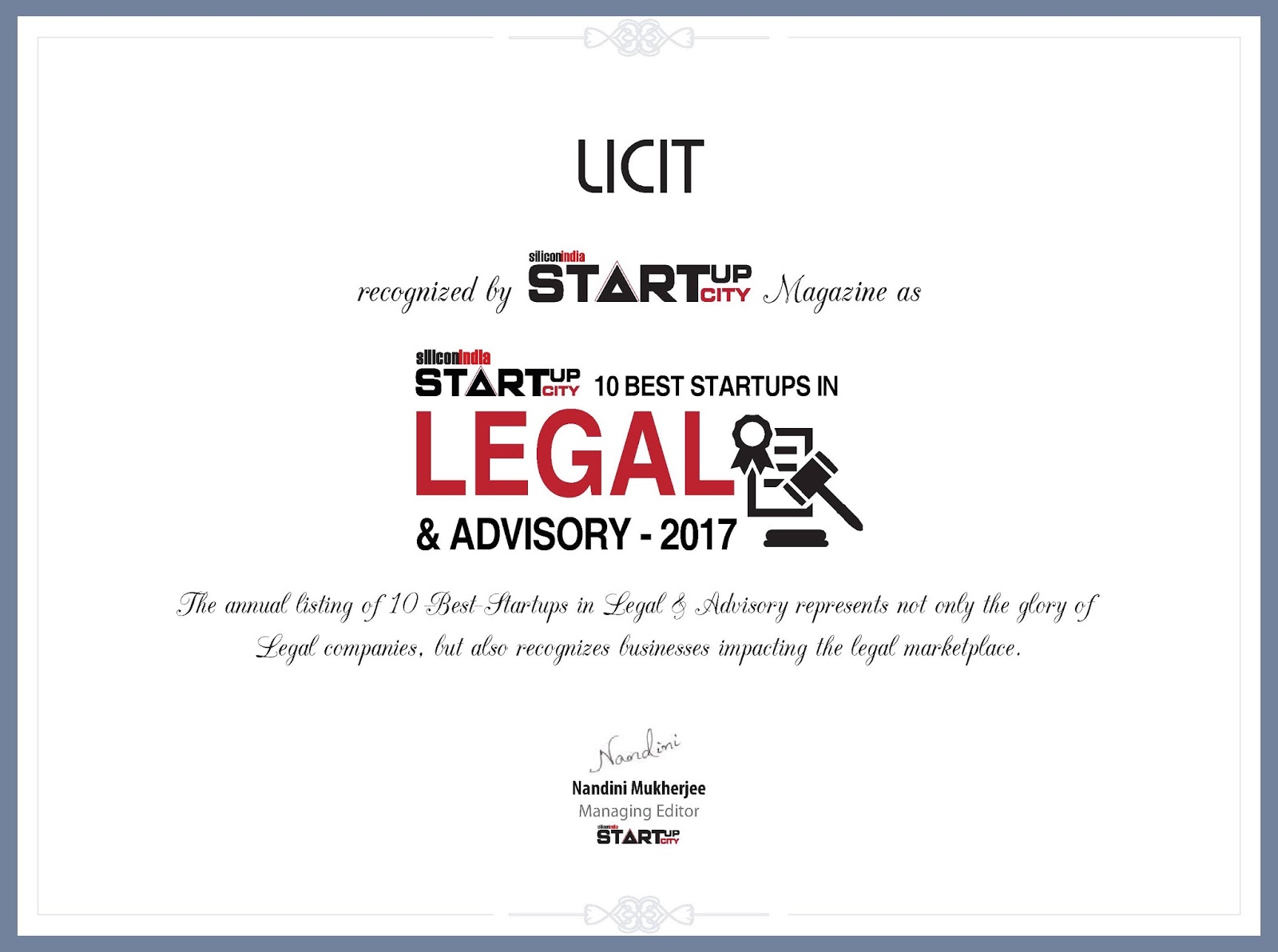 LICIT- GO LEGAL | Latest Legal News: Silicon India 2017 list ranked ...