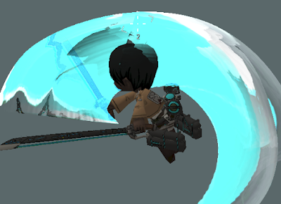 Blue Neon Weapon Trail - Attack On Titan Tribute Game