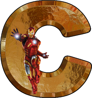Abecedario con Iron Man. Iron Man Alphabet. - Oh my Alfabetos!