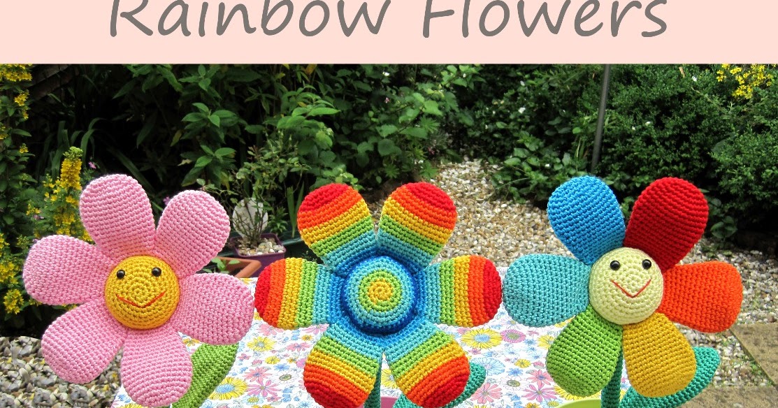Rainbow Flower Amigurumi Crochet Pattern - Sayjai Amigurumi Crochet ...