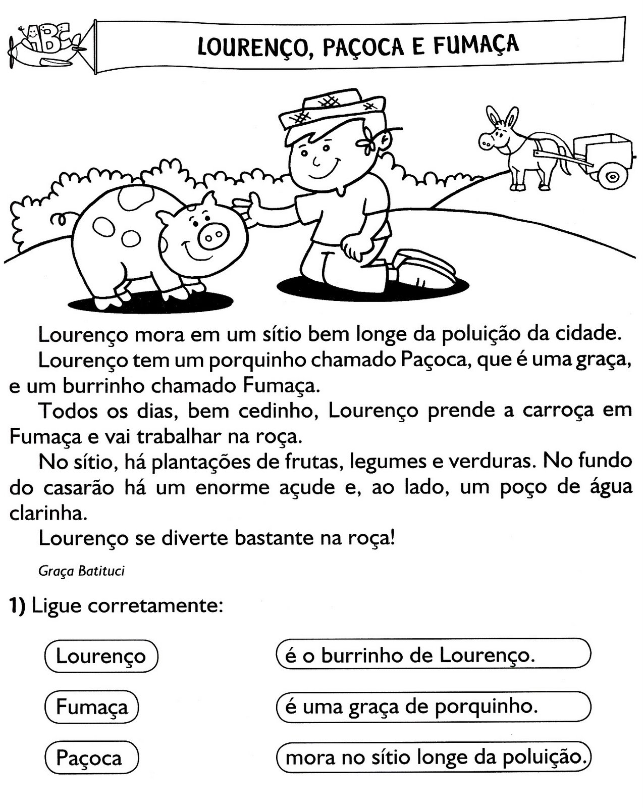 84 textos para alfabetização O texto Um bichinho diferente ensina as ...