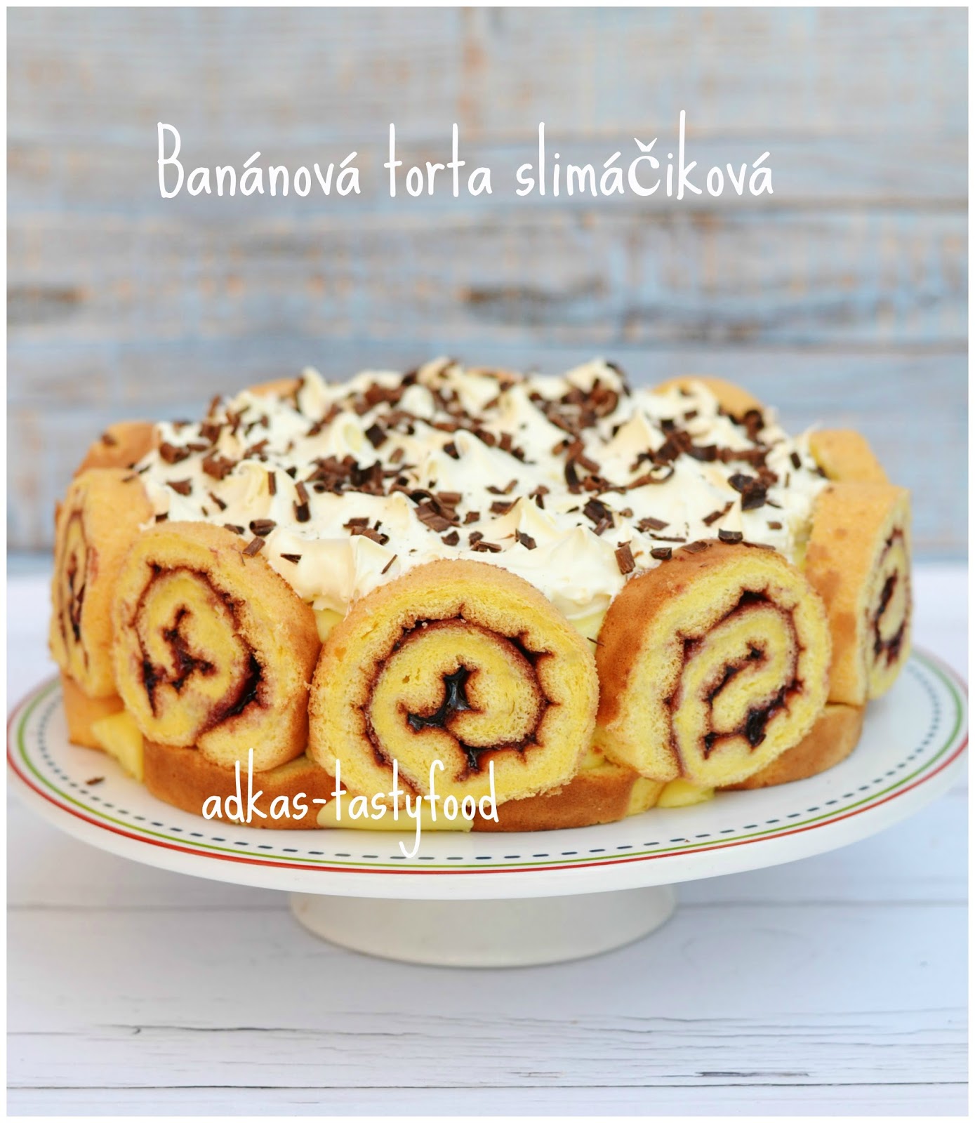 .. chute a vône mojej kuchyne...: Banánová torta slimáčiková