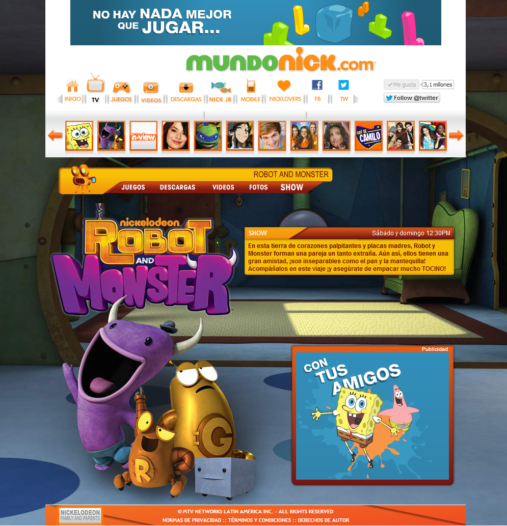 "Robot And Monster" llega a MundoNick.com | Mundonick