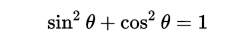 Trigonometric formulas: 4. Pythagorean identity