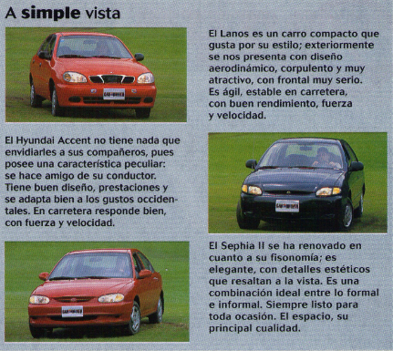 Four Wheel Drive Magazine: Comparativo Múltiple: Daewoo Lanos, Hyundai ...