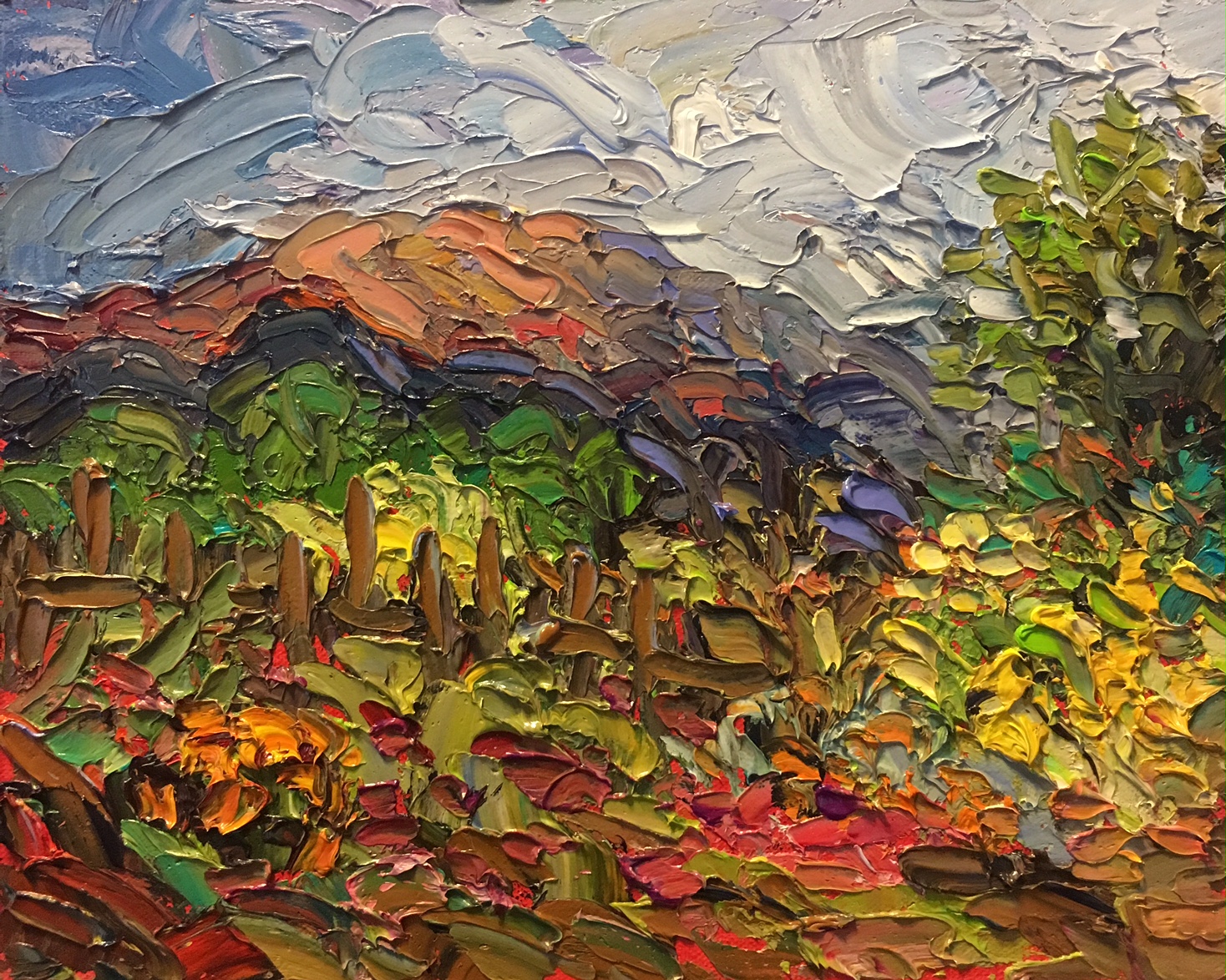 Daily Painters Abstract Gallery: "SANDIA SHADOWS" NM artist Dee Sanchez