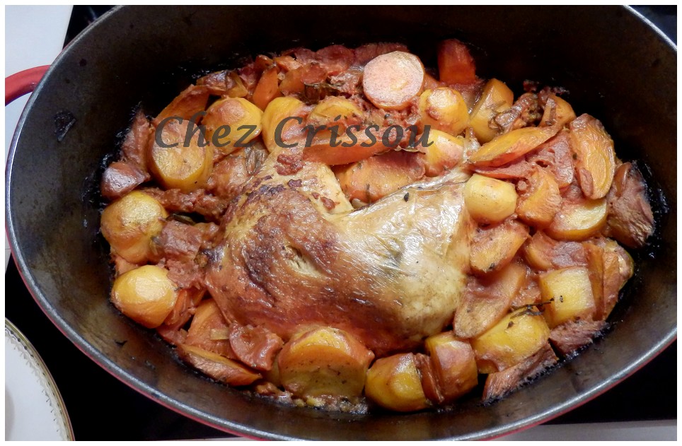 CHEZ CRISSOU: CUISSE DE DINDE EN COCOTTE À LA MILANAISE