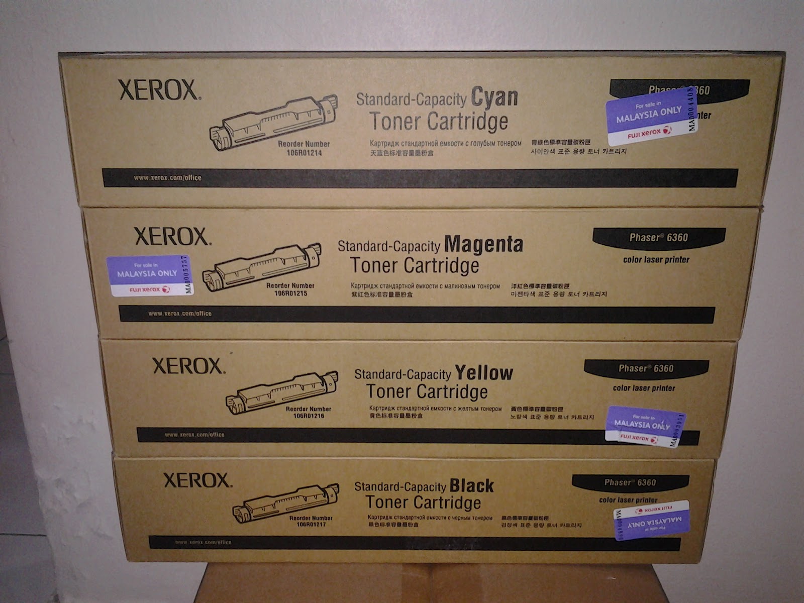 Welcome TO BCMY Marketing Sales: XEROX Phaser 6360 colour set