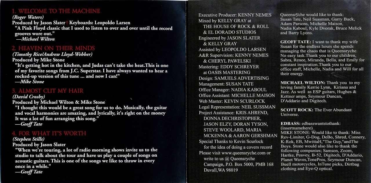 Cries from the Quiet World: Queensrÿche "Take Cover"