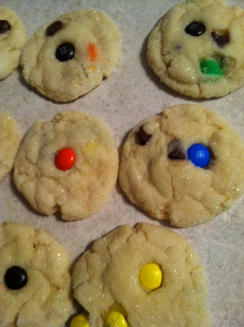 Testing Trendy....1, 2, 3: M&M Sugar Cookies (healthified)