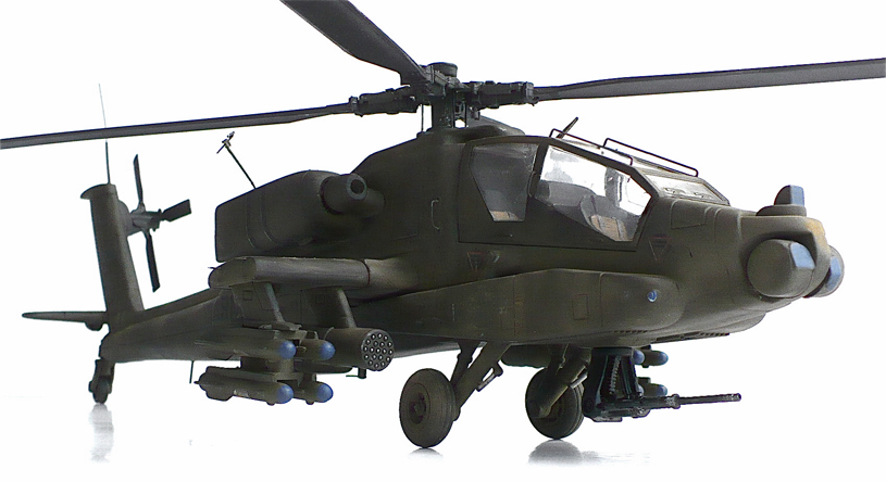 Apache Helicopter Side View