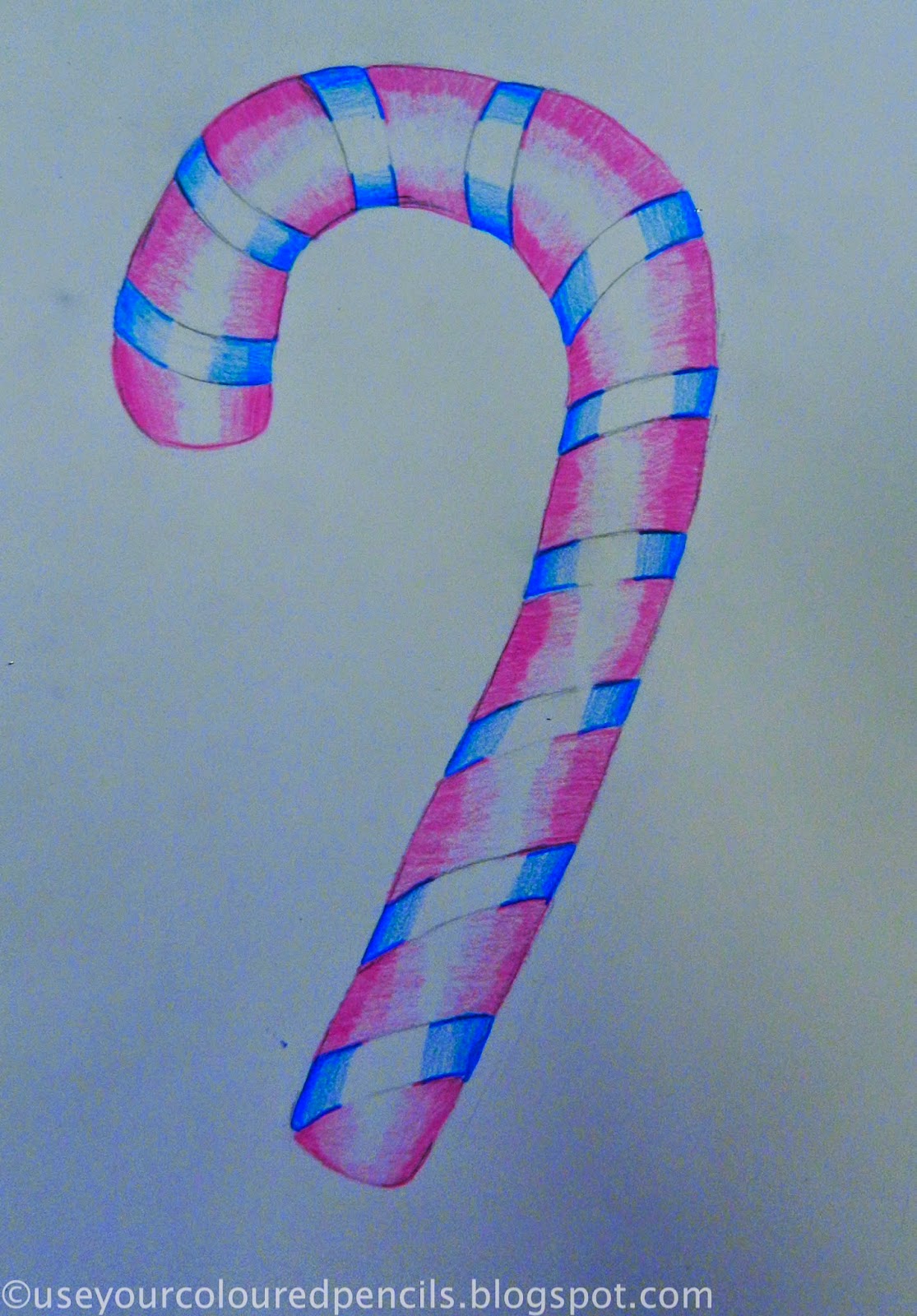 Use Your Coloured Pencils: Candy Cane Drawings