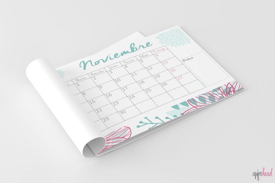 Freebie: Calendario Noviembre | Manualidades