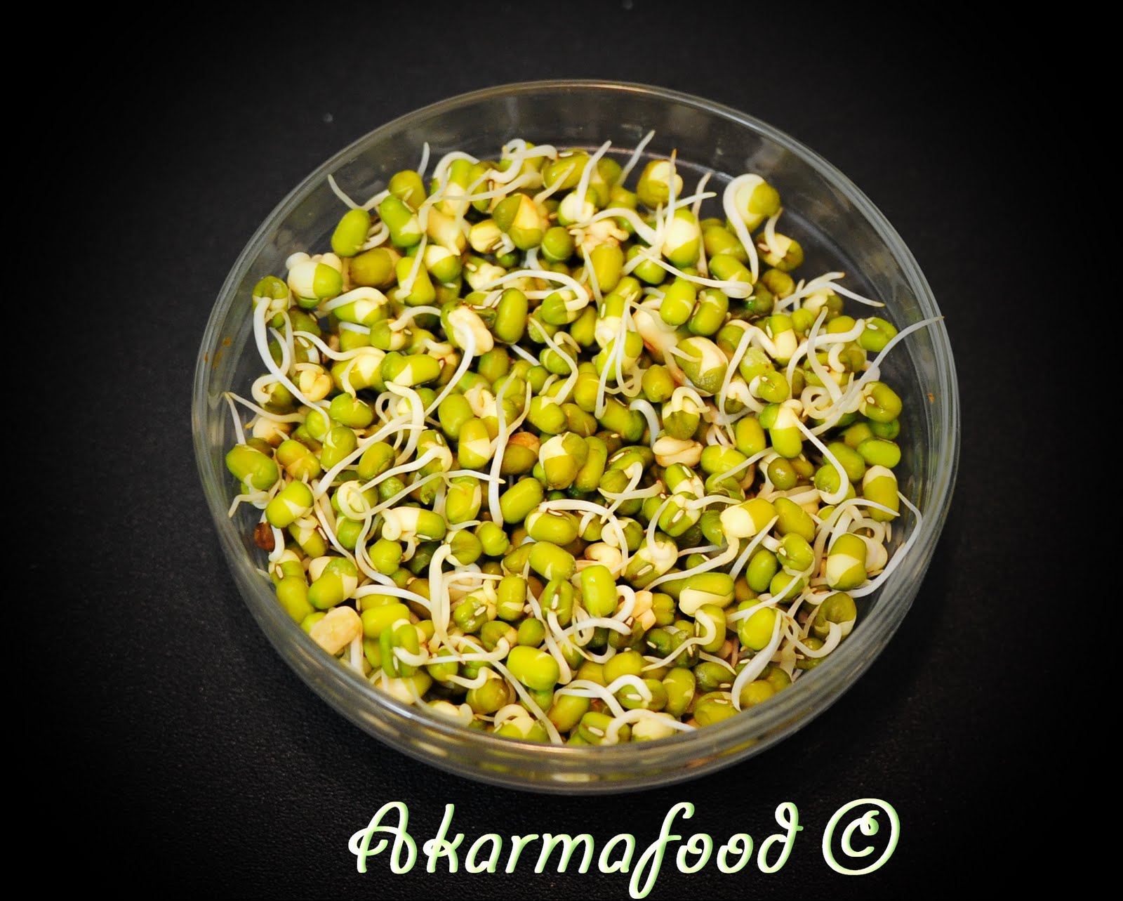 Akarma (Karma free) Food: Home made moong dal sprouts