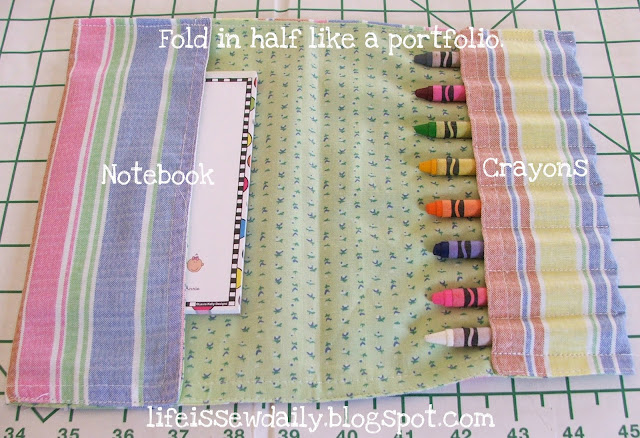 Life is {Sew} Daily: Crayon Folio OR Roll {tutorial}