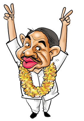 indian caricature: narayan rane caricature cartoon