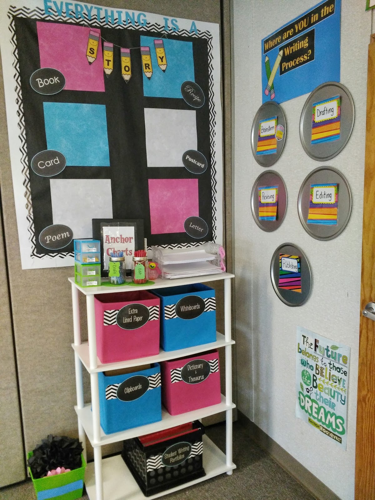 In 5th Grade with Teacher Julia: Check Out My Writing Center!