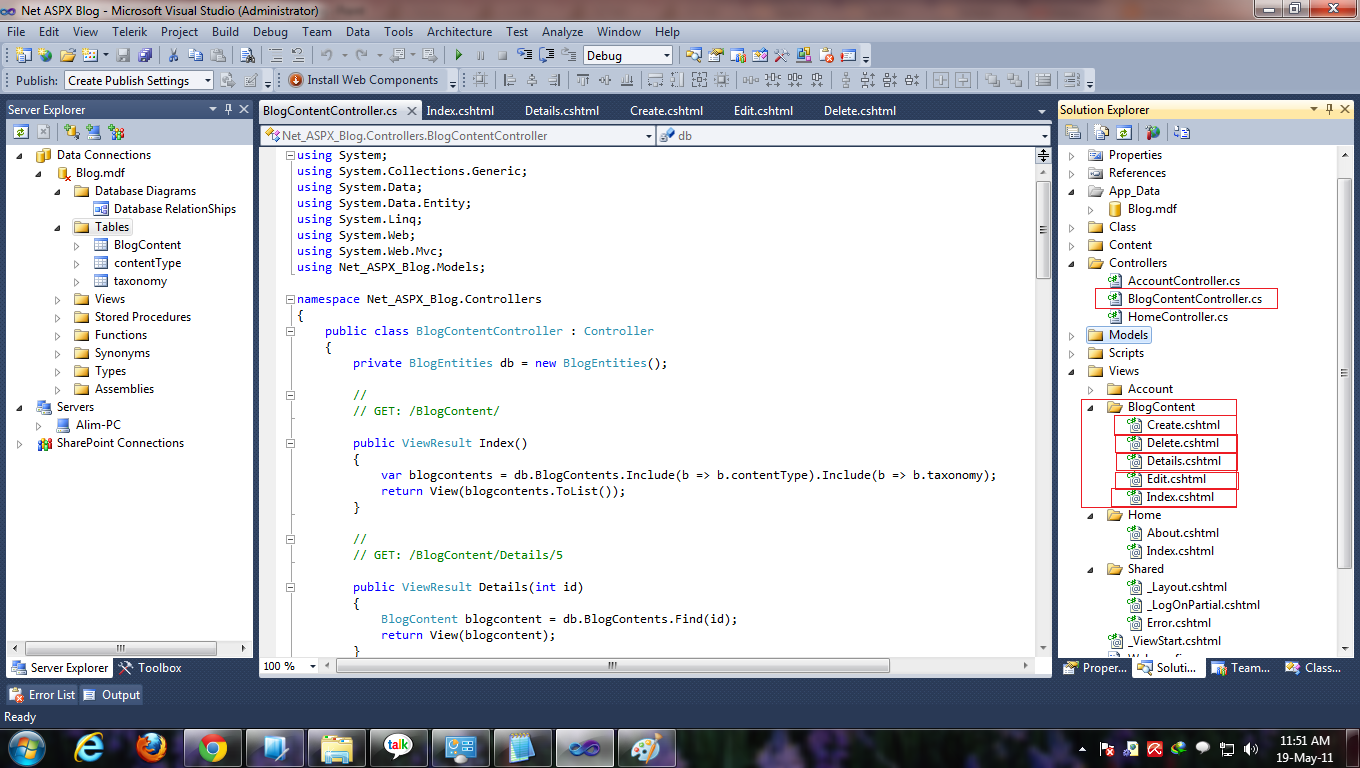 Alim Ul Karim's Blog: How to Create Database First in ASP.NET MVC3/MVC 3 using Entity Framework ...
