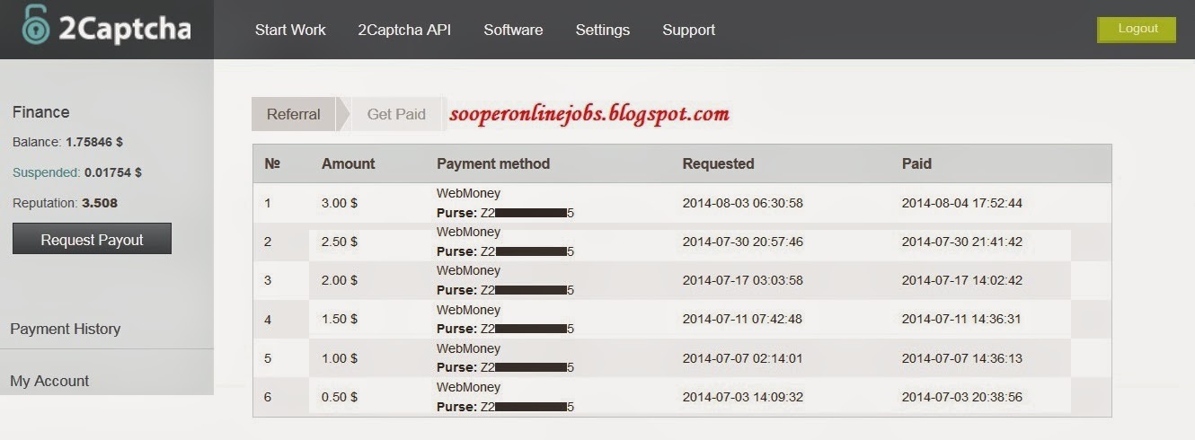 2Captcha Payment Proof ~ Free Online Work At Home