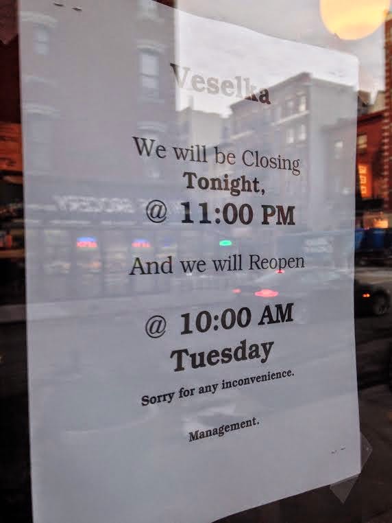 EV Grieve: Closed for renovations: Veselka until tomorrow; Tofu House ...