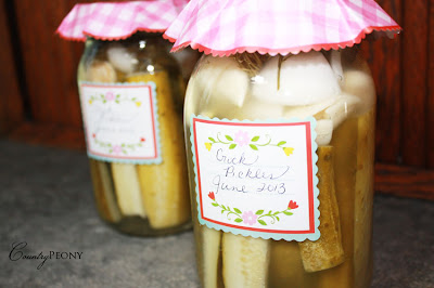 Country Peony: Homemade Crock Pickles