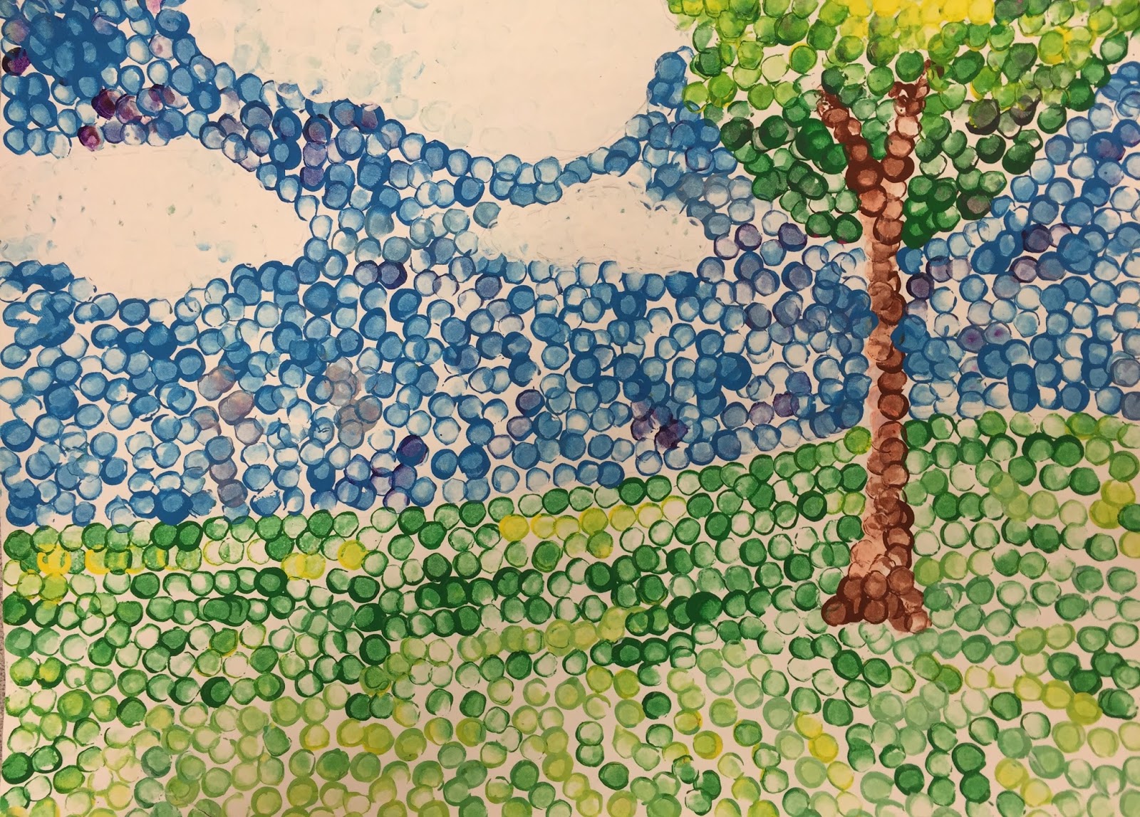 Art Class with Mrs. Kilpatrick: Pointillism in 2nd Grade!