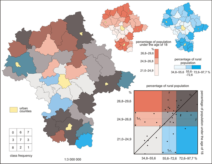 James McKinnell's Map Catalog: 34. Bivariate Choropleth Map