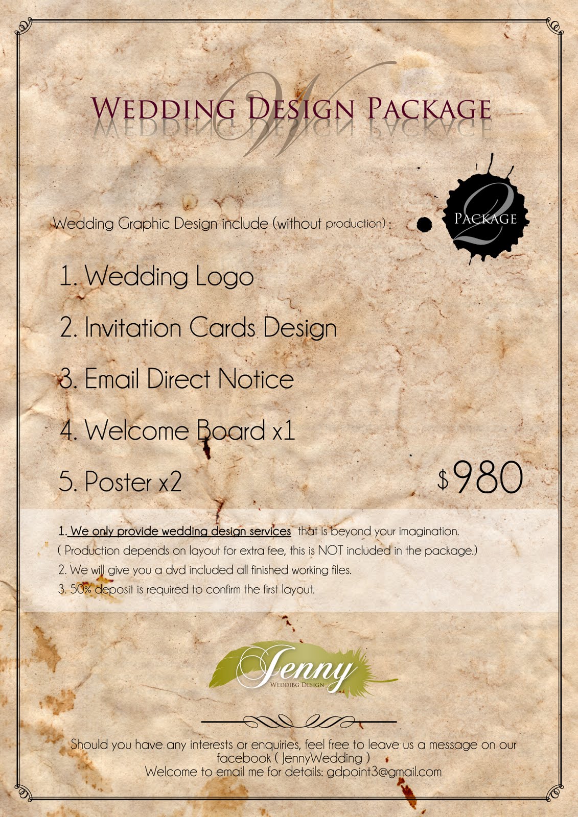 Jenny Wedding Design: wedding package