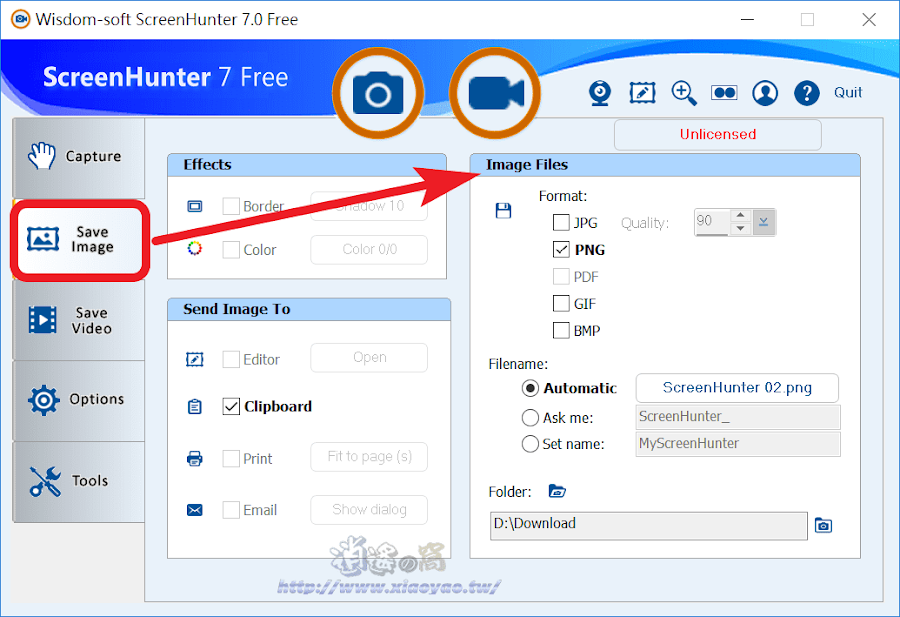 ScreenHunter Free 電腦螢幕畫面截圖、錄影軟體(免費版/英文/ 7.0.351版)