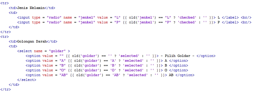Create Data with DB Facecade, Validation, Old Input (Laravel)