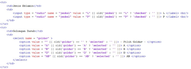 Laravel : Create Data, Validation, dan Old Input