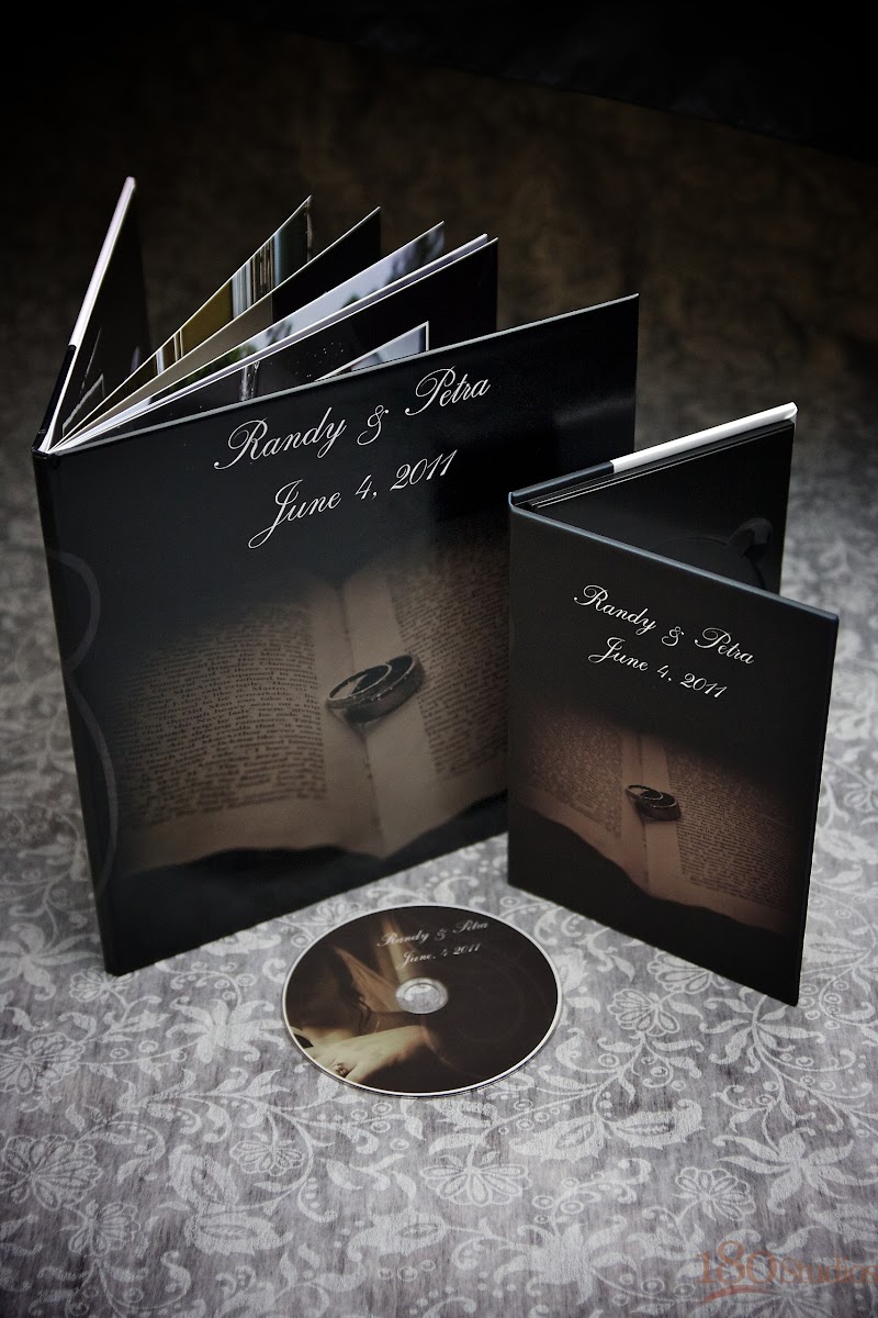 180 Studios: Sample of what the included album and optional DVD look like