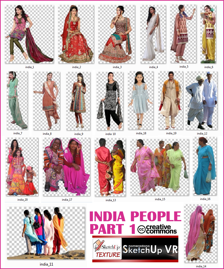 CUT OUT INDIA PEOPLE PART 1