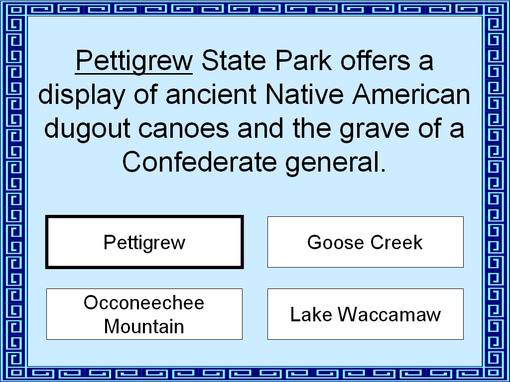 Student Survive 2 Thrive: North Carolina State Parks Trivia Game