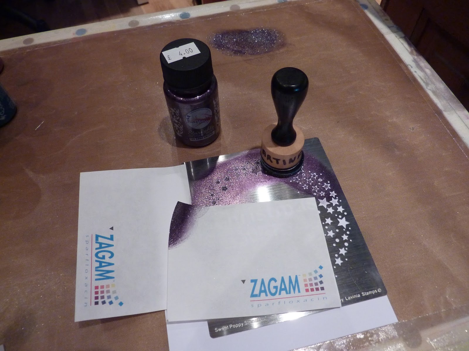 Welcome to Lisa.B.Designs : Using Starlight Paint with Stencils and Dies