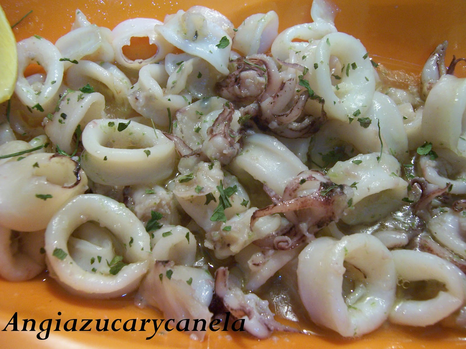 Calamares al Ajillo en microondas