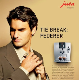 Federer's endorsement of Jura coffee makers
