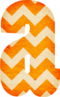 Abecedario con Zigzag Naranja. Orange Chevron Letters. - Oh my Alfabetos!