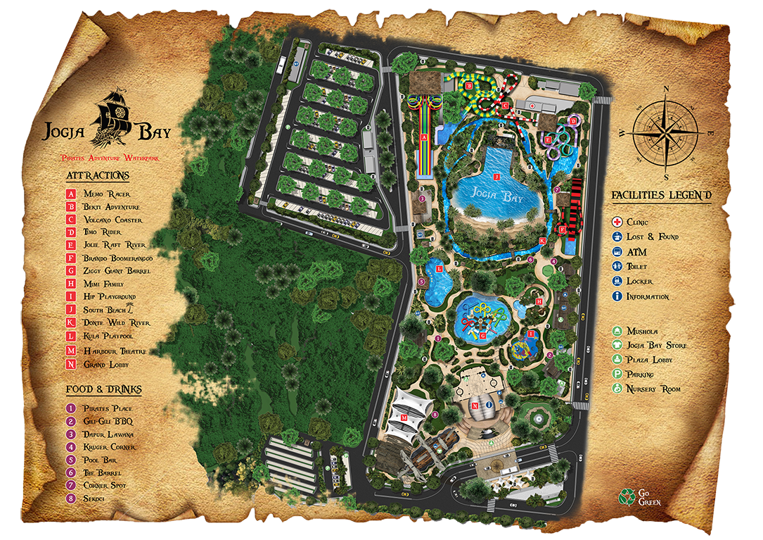 Map Wahana dan Fasilitas di Jogja Bay | Jogja Bay